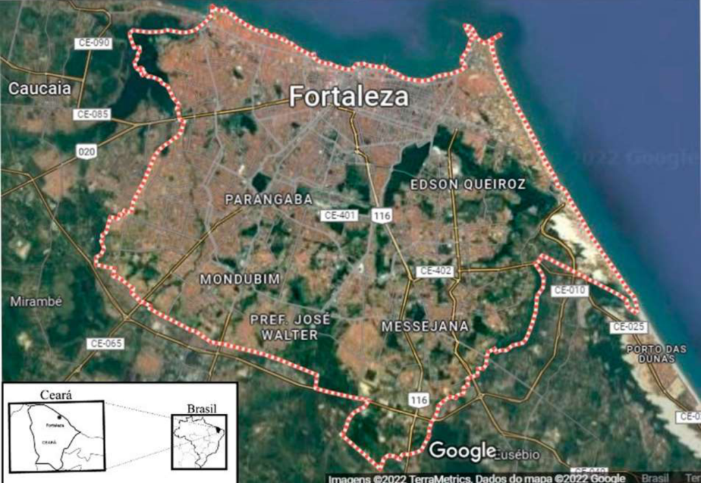 Foto aérea de Fortaleza_google maps - Observatório das Metrópoles